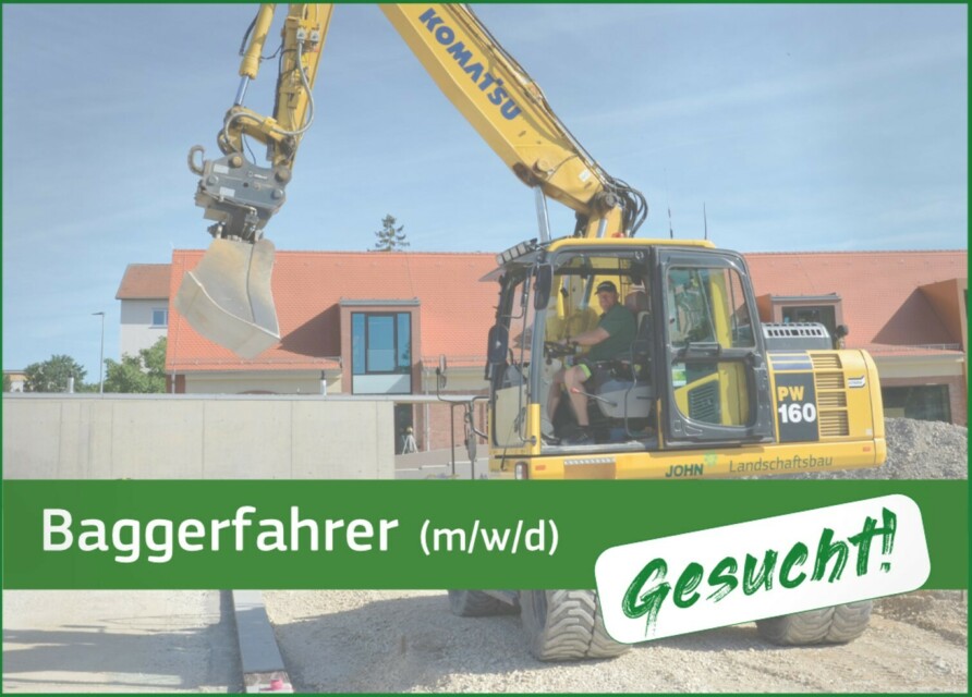 BAGGERFAHRER (m/w/d) - Karriere - JOHN Galabau